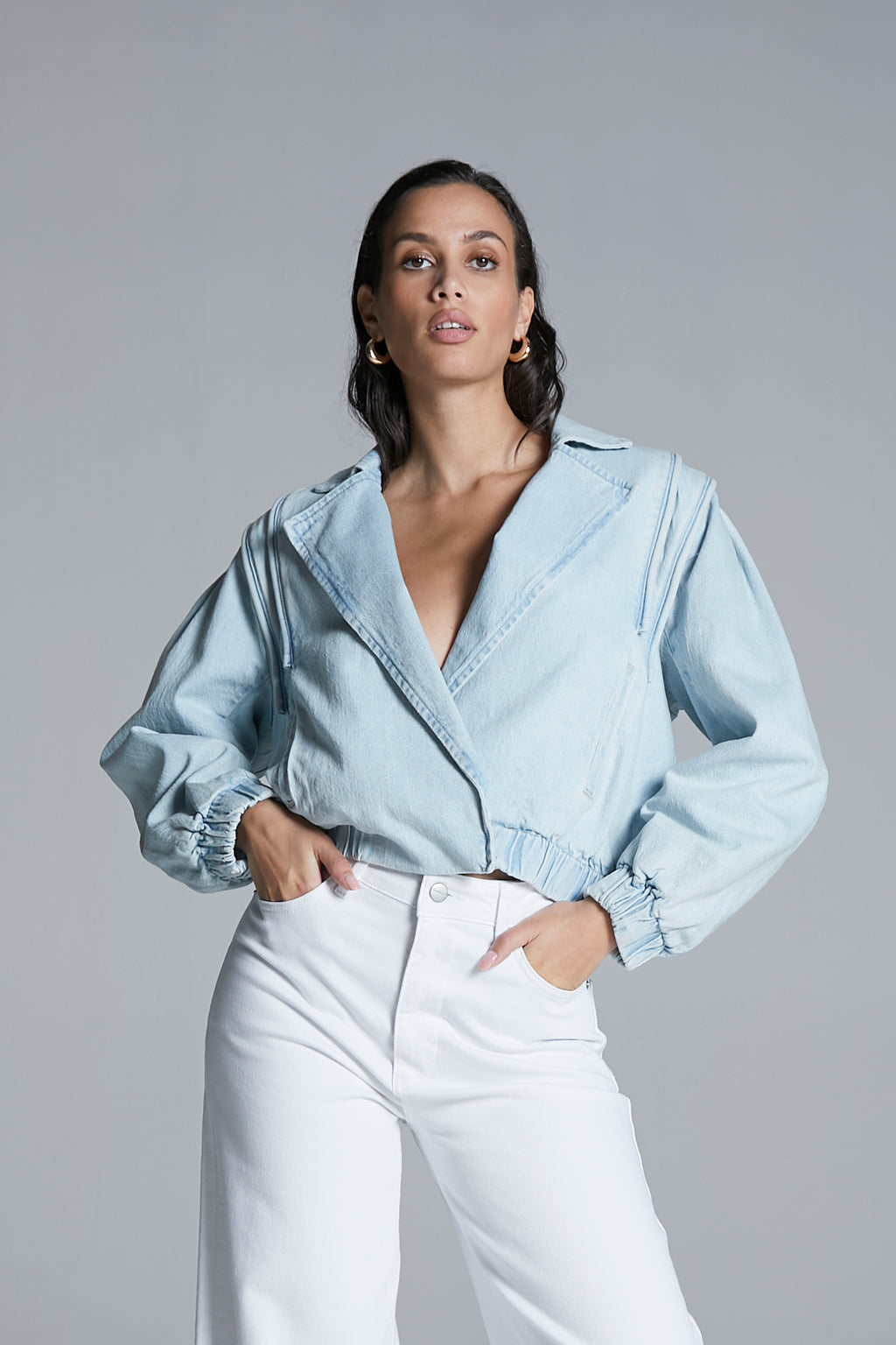 Tailored Denim Jacket With Shoulder Detail – homagetodenim